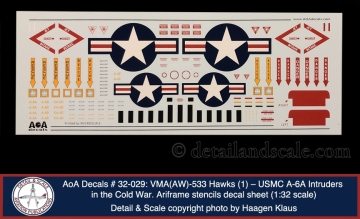 AoA Decals VMA(AW)-533 Hawks (1) - USMC A-6A Intruders in the Cold War ...