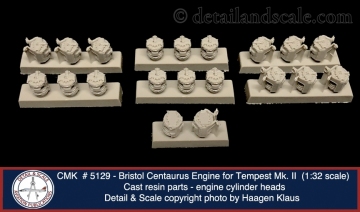 CMK WWII Bristol Centaurus Engine for the Tempest Mk. II - 1:32 Scale ...