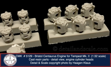 CMK WWII Bristol Centaurus Engine for the Tempest Mk. II - 1:32 Scale ...