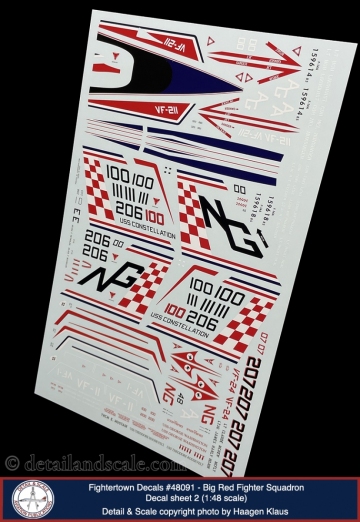 Fightertown Decals #48091 Big Red Fighter Squadron -1:48 Scale ...