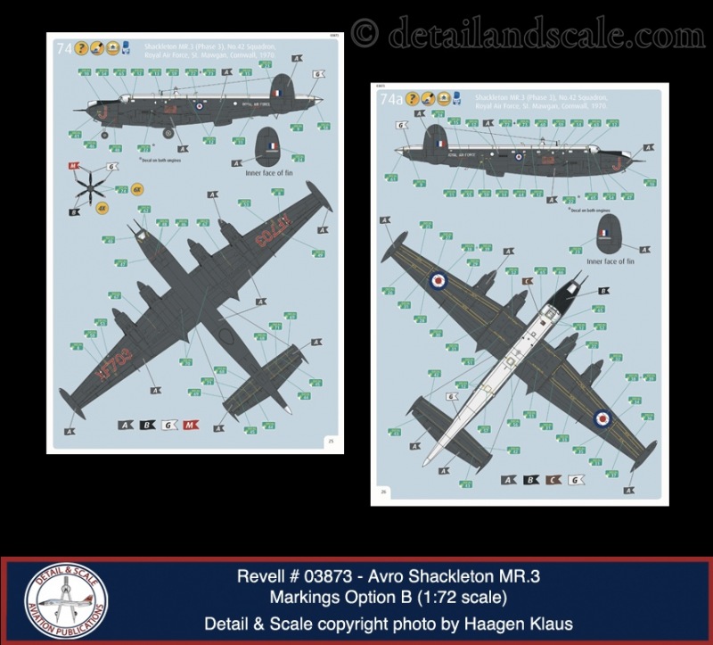 Revell Avro Shackleton MR.3 - 1:72 Scale % - Detail and Scale tail & Scale