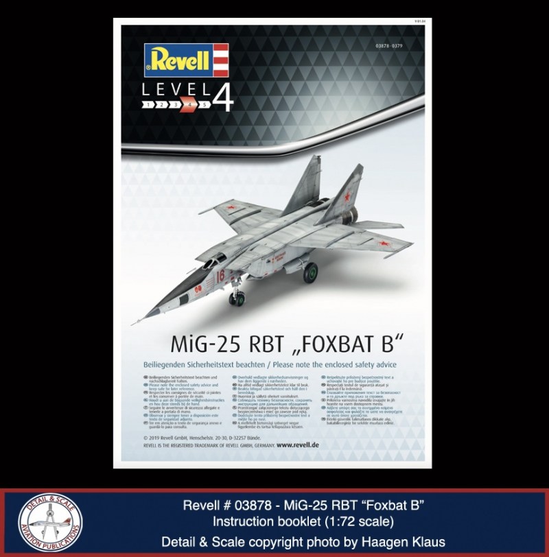 Revell MiG-25 RBT "Foxbat B" - 1:72 Scale % - Detail and Scale tail & Scale