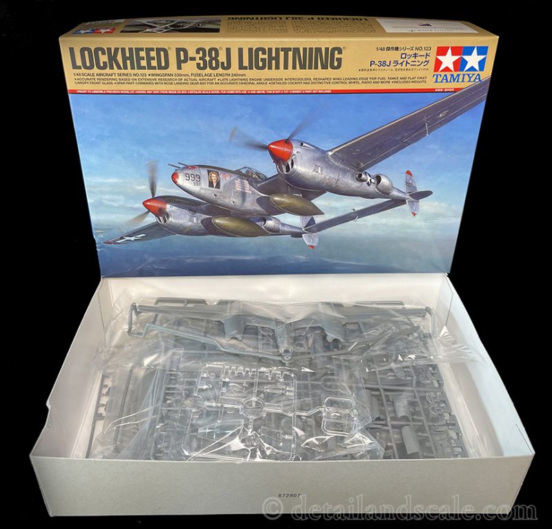 Tamiya P-38J Lightning - 1:48 Scale % - Detail and Scale tail & Scale